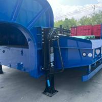China Four Axle Lowbed Semi Trailer 60 Ton Heavy Equipment Transport Lowboy Platform Hauler for sale