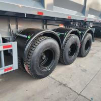 China Triple Axle Rear Dump Semi Trailer 40 Ton Hydraulic Tipping Hauler Construction Equipment for sale