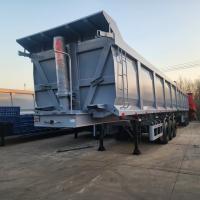 China Triple Axle Rear Dump Semi Trailer 40 Ton Hydraulic Tipping Hauler Construction Equipment for sale