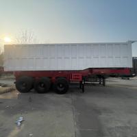 China Triple Axle Rear Dump Semi Trailer 40 Ton Hydraulic Tipping Hauler Construction Equipment for sale