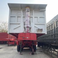 China Triple Axle Rear Dump Semi Trailer 40 Ton Hydraulic Tipping Hauler Construction Equipment for sale