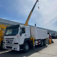 China Adaptable Used 6x4 Howo 371HP Truck Mounted Crane Dump Tipper Vehicle Self-Loading Equipment for sale