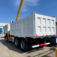 China Adaptable Used 6x4 Howo 371HP Truck Mounted Crane Dump Tipper Vehicle Self-Loading Equipment for sale