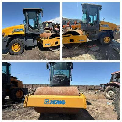 China Used XCMG XS65 Single Drum Vibratory Roller 2130mm Drum 140kW Engine 6500kg Operating Mass Soil Compactor for sale