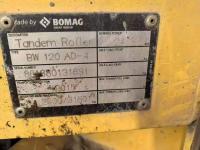 China Used BOMAG BW120AD-4 Tandem Vibratory Roller 1200mm Drum 22.5kW Diesel Engine 2500kg Operating Weight Compactor for sale