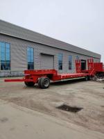 China 3 Axle 40 Ton Flatbed Semi Trailer 13M Platform Used Cargo Container Transport Truck Trailer Heavy Duty for sale