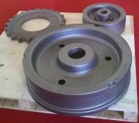 China Agricultural Machinery Cast Iron Parts Steering Road Wheel With Shot Blasting Surface for sale