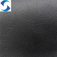 China Black Faux PVC Leather Embossed Fabric ECO-friendly For Sofa for sale