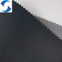 China Black Faux PVC Leather Embossed Fabric ECO-friendly For Sofa for sale