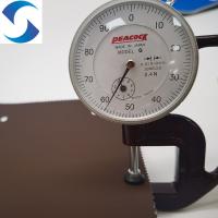 China 0.65mm Brown PVC Leather Fabric From 100% Polyester Knitted Backing Technics for sale