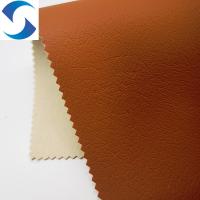 China 1.1mm Orange PVC Leather Fabric With Embossed Pattern 25-50M/Roll Packing for sale