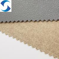 China Customize Polyester Brushed Faux Leather Fabric 75gsm Brown Packing 25-50M/Roll for sale