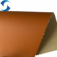 China 100% Polyester brushed PVC Leather Fabric 1.10mm 25-50M/Roll Anti-Mildew for sale