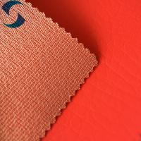 China Customizable Red Synthetic Leather Fabric Packing 25-50M/Roll  0.45mm for sale