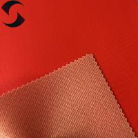 China Customizable Red Synthetic Leather Fabric Packing 25-50M/Roll  0.45mm for sale