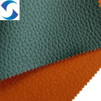 China Artificial PVC Leather Fabric 100% Polyester mercerized velvet Backing Technics for sale