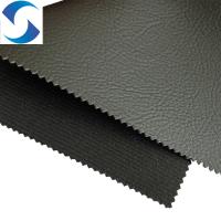 China Comfortable and Soft PVC Leather Fabric from 100% Polyester imitation cotton velvet-130gsm Backing for sale