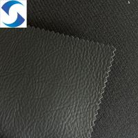 China Comfortable and Soft PVC Leather Fabric from 100% Polyester imitation cotton velvet-130gsm Backing for sale