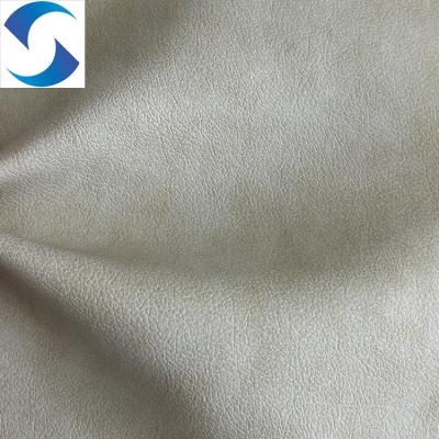 China Eco-friendly Synthetic Leather Fabric with Polyester Knitted Backing Technics faux leather fabric for sofa for sale