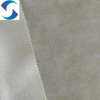 China Eco-friendly Synthetic Leather Fabric with Polyester Knitted Backing Technics faux leather fabric for sofa for sale