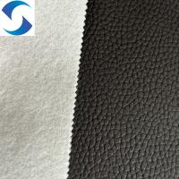 China Woven Backing Synthetic Leather Fabric for Shoes and Belt Decoration faux leather fabric PVC for leather bed fabric for sale