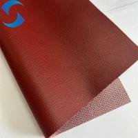 China Durable Artificial Leather Fabric Thickness 0.5mm±0.05 with 100% Polyester Knitted Backing for sale