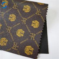 China PVC Leather Fabric with 100% Polyester brushed Backing Technics in Various Colors faux leather fabric for making bags for sale
