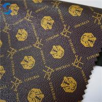 China PVC Leather Fabric with 100% Polyester brushed Backing Technics in Various Colors faux leather fabric for making bags for sale