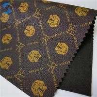 China PVC Leather Fabric with 100% Polyester brushed Backing Technics in Various Colors faux leather fabric for making bags for sale