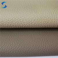 China Soft And Flexible Synthetic Leather Fabric With 100% Polyester Non Woven Backing Technics for sale