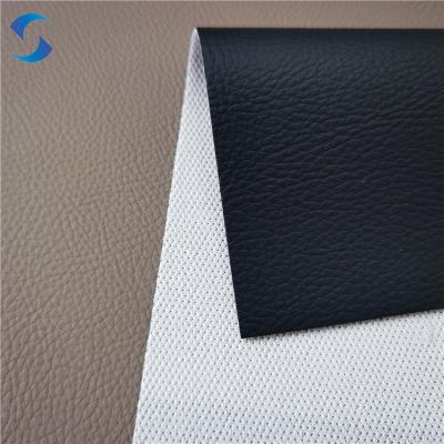 China Thickness 0.8mm±0.05mm faux leather fabric suitable for Shoes Bags Belt Decoration synthetic leather fabric for sale