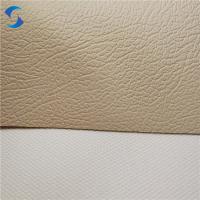 China Embossed Leather Fabric Soft or Hard Hand Feeling Minimum Order Quantity 1500 synthetic leather fabric manufacturers for sale