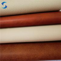 China Embossed Leather Fabric Soft or Hard Hand Feeling Minimum Order Quantity 1500 synthetic leather fabric manufacturers for sale