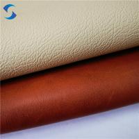 China Embossed Leather Fabric Soft or Hard Hand Feeling Minimum Order Quantity 1500 synthetic leather fabric manufacturers for sale
