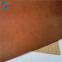 China Thickness 0.7mm 100% Polyester Brushed Backing  PVC Leather Fabric For Car Seat Cover for sale