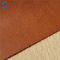 China Thickness 0.7mm 100% Polyester Brushed Backing  PVC Leather Fabric For Car Seat Cover for sale