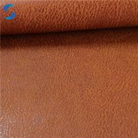 China Thickness 0.7mm 100% Polyester Brushed Backing  PVC Leather Fabric For Car Seat Cover for sale