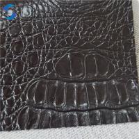 China Custom Synthetic PVC Leather Fabric Crocodile Skin Water Resistant Fabric For Bags for sale