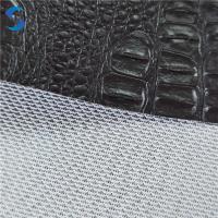China Custom Synthetic PVC Leather Fabric Crocodile Skin Water Resistant Fabric For Bags for sale