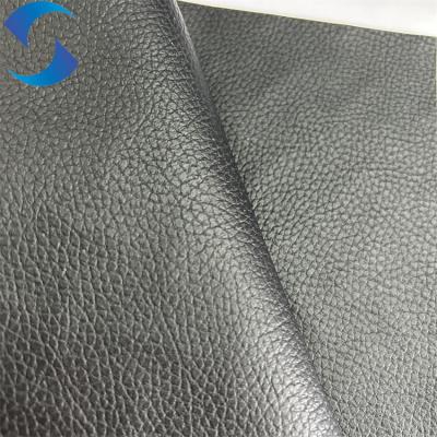 China 100% Polyester Knitted Backing Technics PVC Leather Fabric faux leather fabric for car seat cover for sale