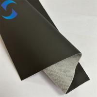 China Woven Backing Synthetic Leather Fabric - Bulk Purchase MOQ 1500 faux leather fabric black color width 140/160 for sale