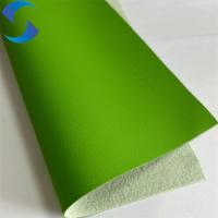 China 100% Polyester PVC Synthetic Leather Fabric With 0.8mm Green For Sofa Seat Cover for sale