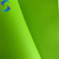 China 100% Polyester PVC Synthetic Leather Fabric With 0.8mm Green For Sofa Seat Cover for sale