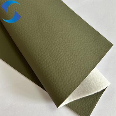China 1.35mm Faux PVC Leather Fabric For Furniture And Upholstery for sale