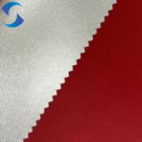 China Waterproof Polyester Tent Fabric For Outdoor Red 200D With Silver Coated for sale