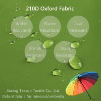China Waterproof 210D Oxford Fabric Raincoat Woven For Outdoor for sale