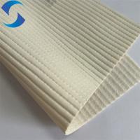 China Sustainable PVC Leather Fabric Sofa Stain Resistant Durable Three Dimensional Bar Pattern Faux Leather For Home Deco for sale
