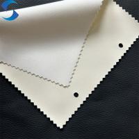 China PU White Stretch Faux EPU Leather With Oxford Fabric Backing For Automotive Decorative Fabric for sale