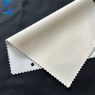 China PU White Stretch Faux EPU Leather With Oxford Fabric Backing For Automotive Decorative Fabric for sale