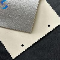 China Artificial PU Flocked Backing Technics Elastic Embossed Synthetic EPU Leather For Sofas And Furniture for sale